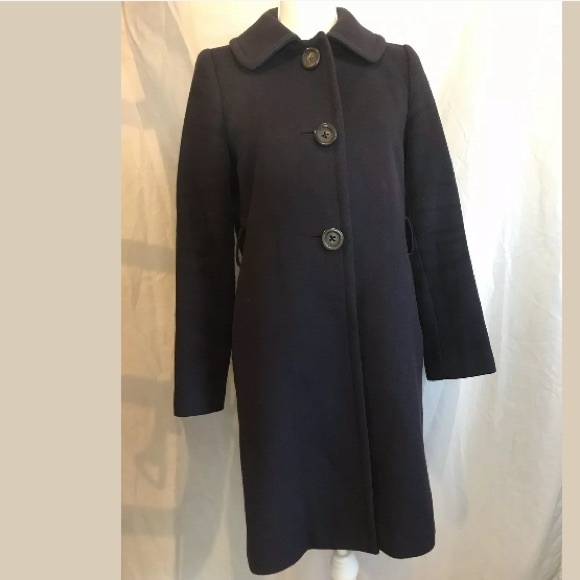 J. Crew | Jackets & Coats | J Crew Harriet Wool Cashmere Plum Pea Coat ...